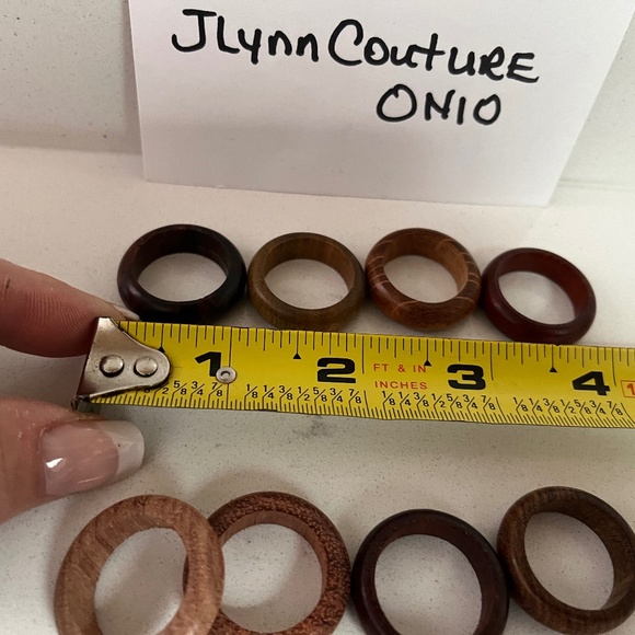 Bailbondgirl Boutique | Jewelry | New 4 Carvedwood Rings B Set African ...